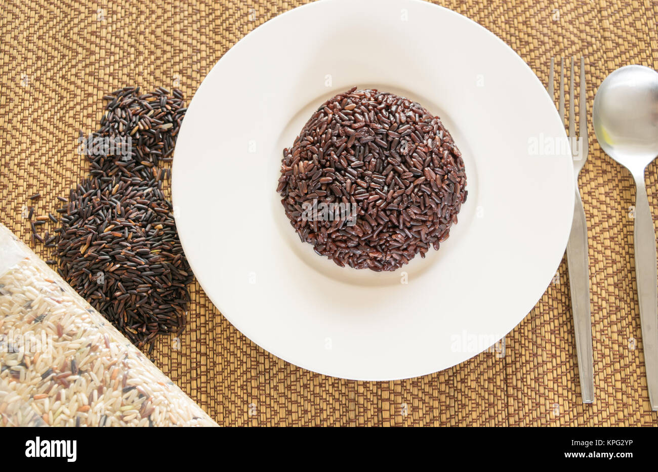 cooked Thai rice-berry Stock Photo - Alamy