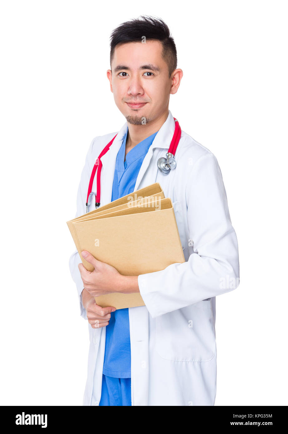 Young Doctor hold with folder Stock Photo - Alamy
