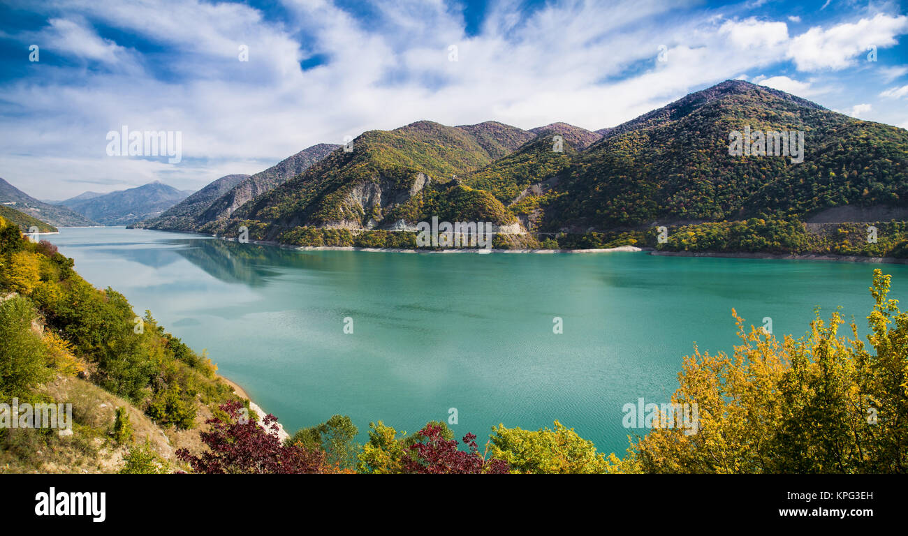 Aragvi River and reservoir in Georgia, Europe Stock Photo - Alamy