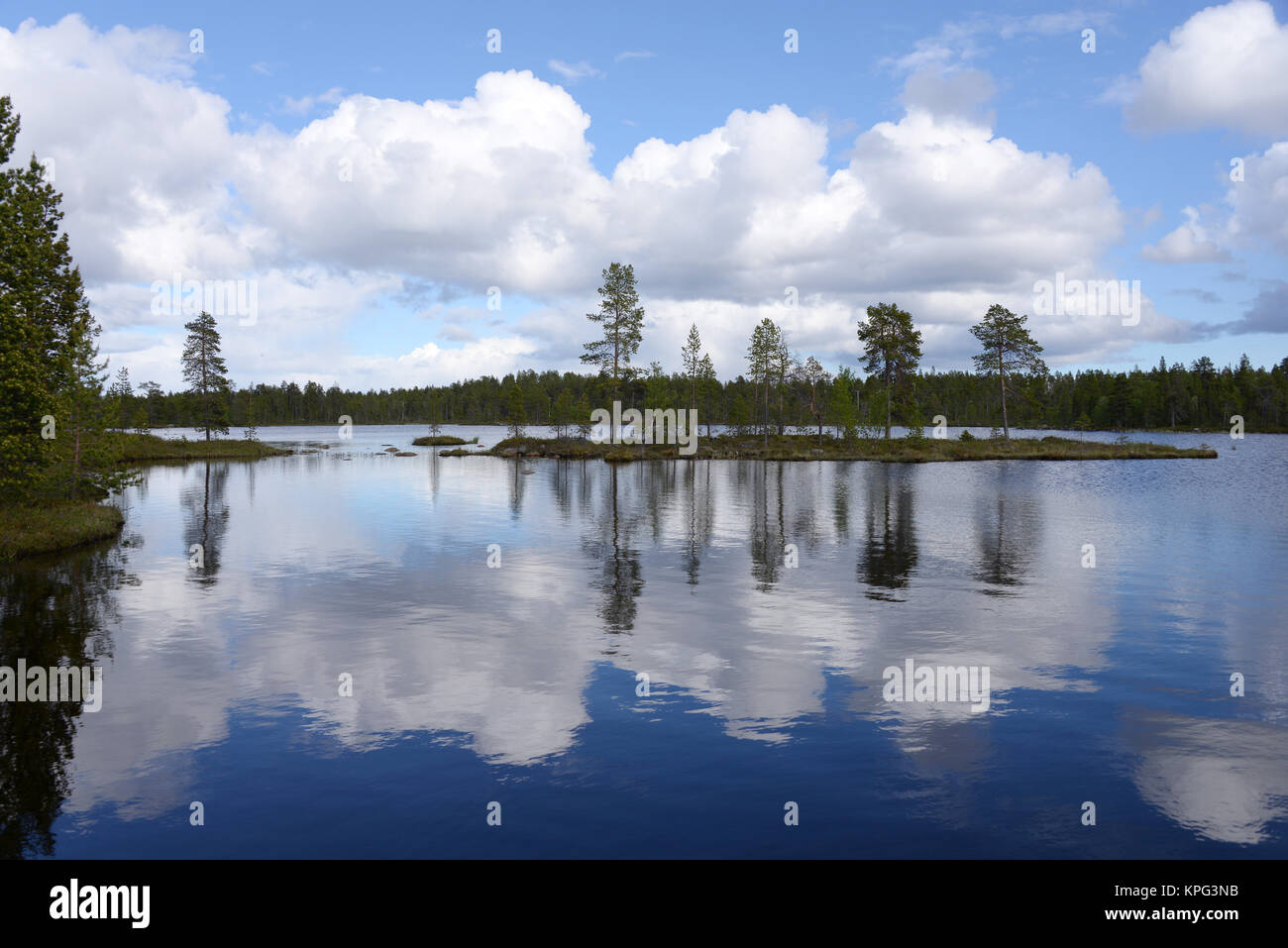 Area around Lake Inari Stock Photo - Alamy