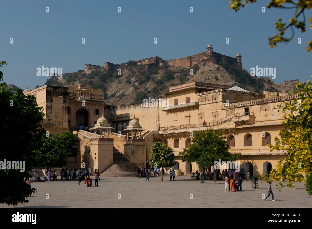 Courtyard in Amber Fort near Jaipur Stock Photo - Alamy