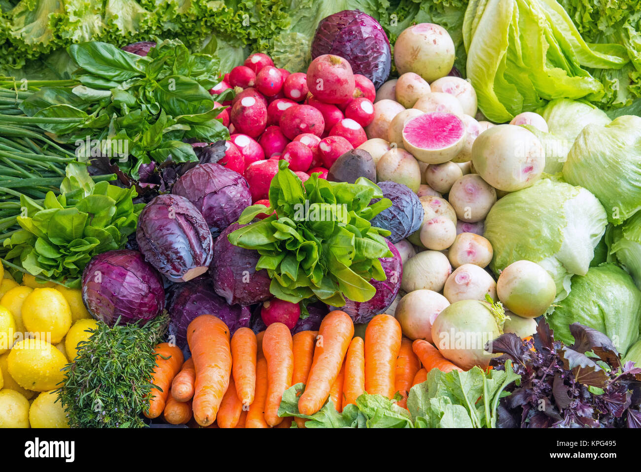 fresh vegetables at a market in istanbul,turkey Stock Photo - Alamy