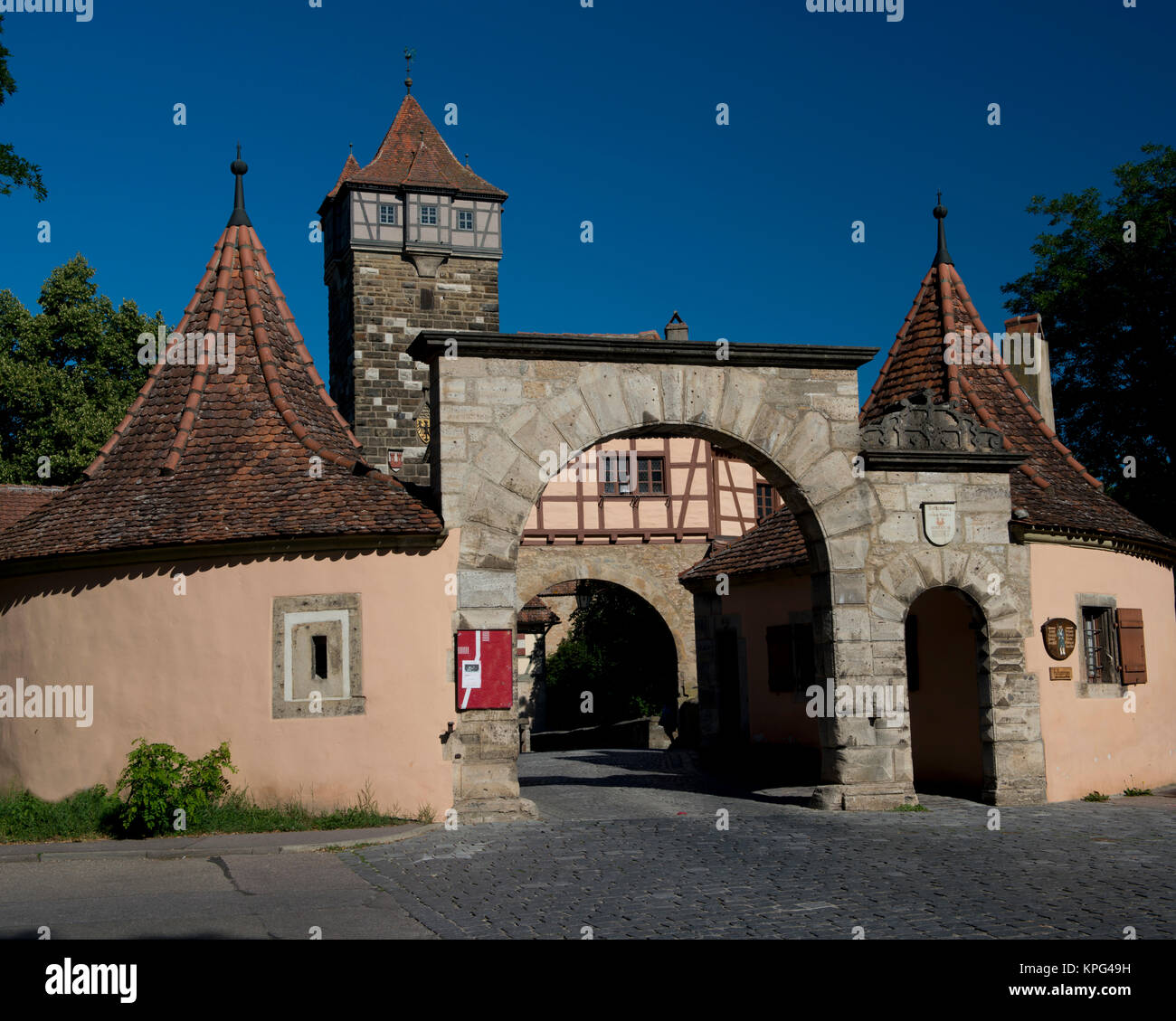 Ancient Gate in Rothenburg ob der Tauber Stock Photo - Alamy