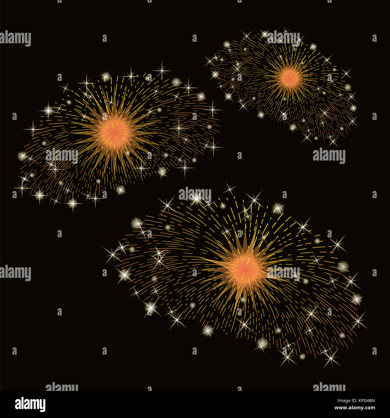 Set of Fireworks Stock Photo - Alamy