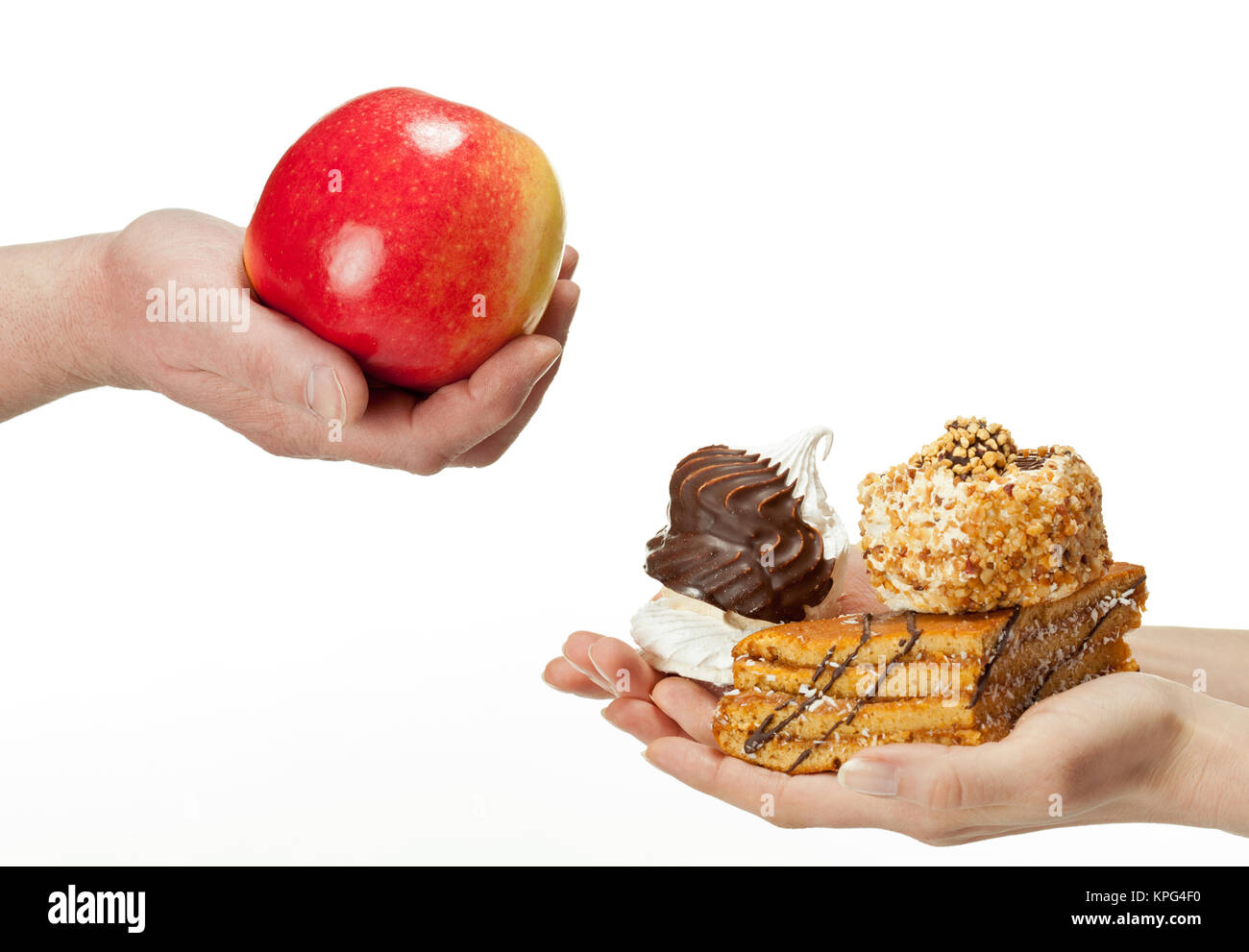 Healthy or unhealthy food Stock Photo - Alamy