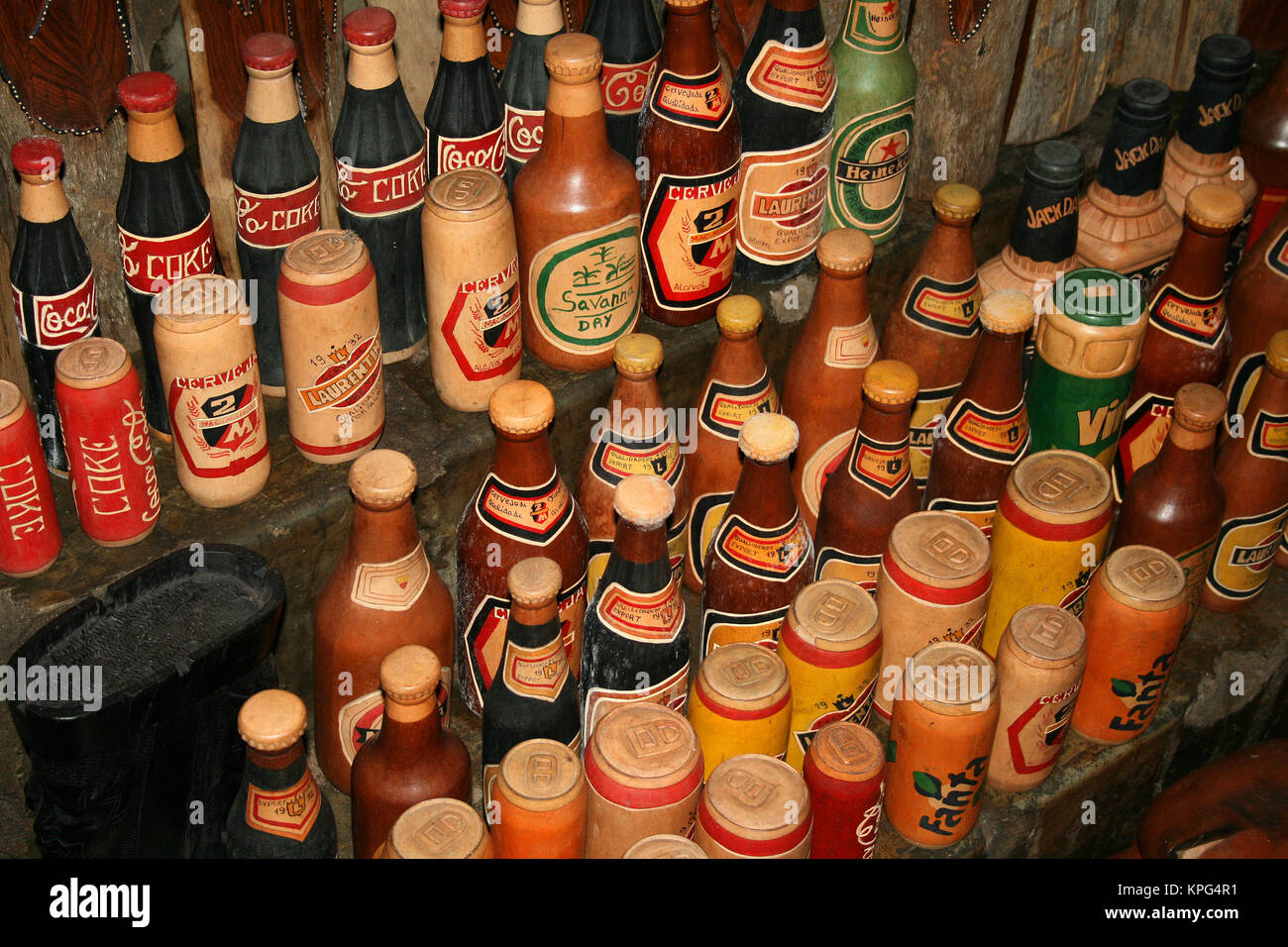 Carved african wooden souvenirs hi-res stock photography and images - Alamy