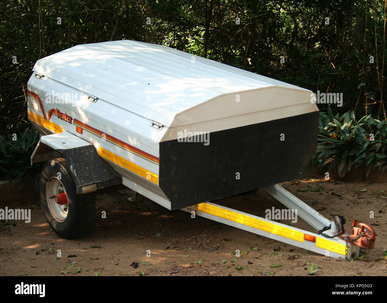 Mozambique, close-up of a venter trailer in Ponta Do Ouro Stock Photo ...