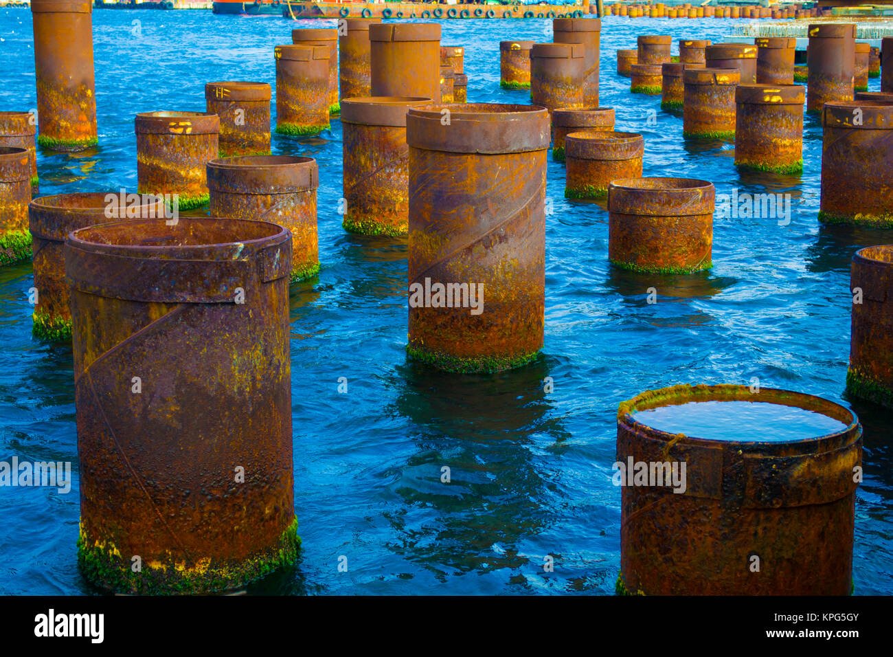 Old rusty concrete steel bridge hi-res stock photography and images - Alamy