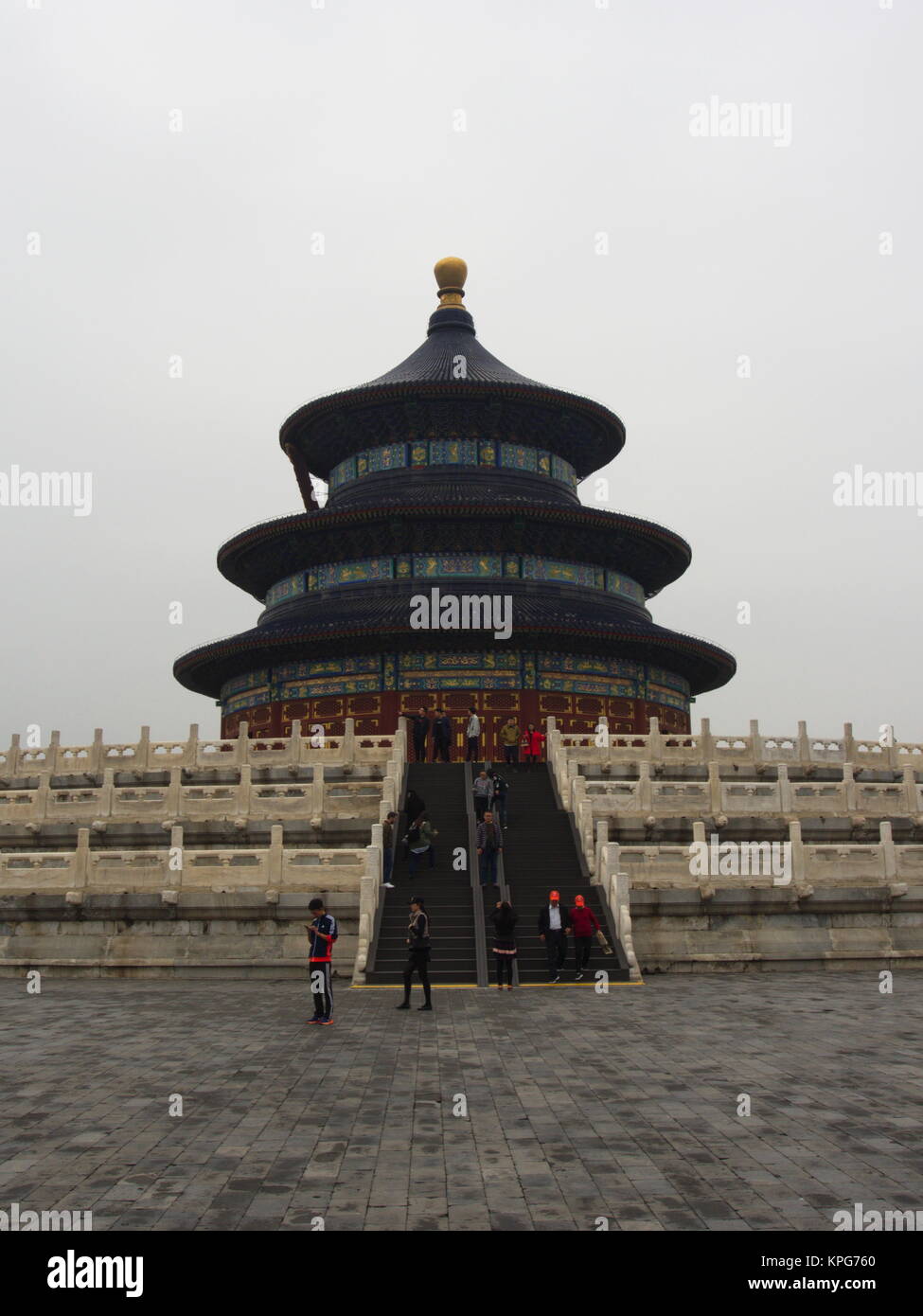 Temple of Heaven in detail. Door and windows and the roof.Travel in ...