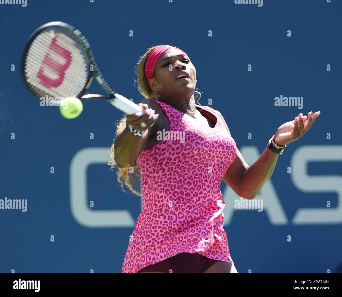 FLUSHING NY- AUGUST 28: Serena Williams Vs Vania King, Day Four of the ...