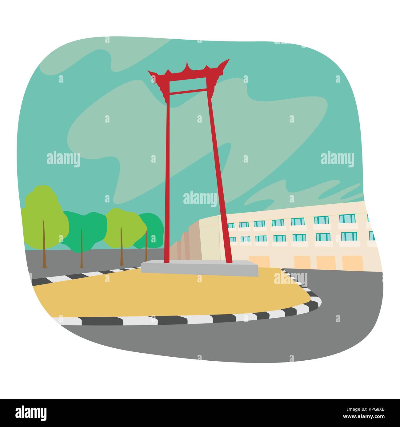 Giant swing bangkok Stock Vector Images - Alamy