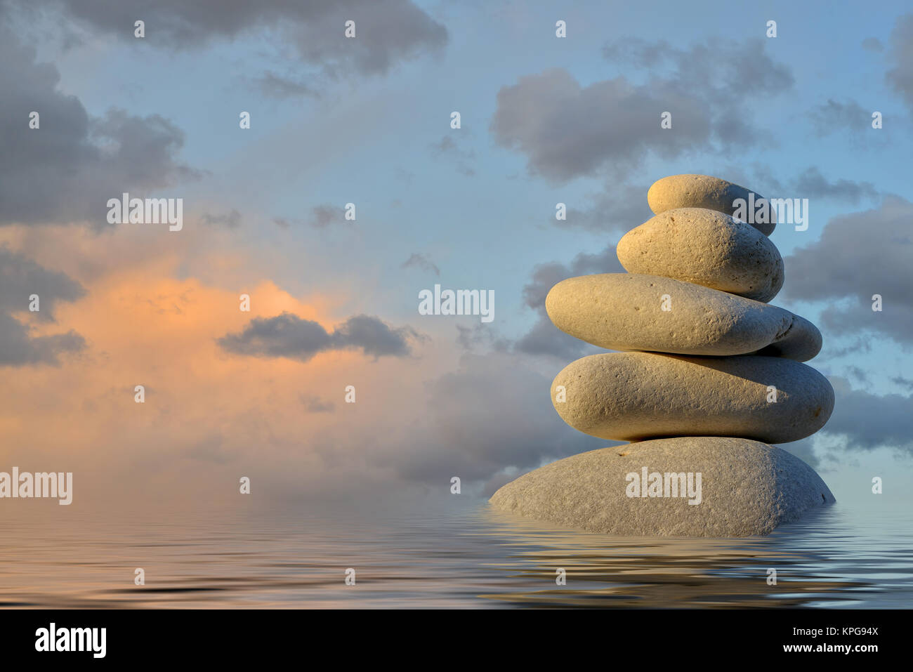 stone pyramid with water Stock Photo - Alamy