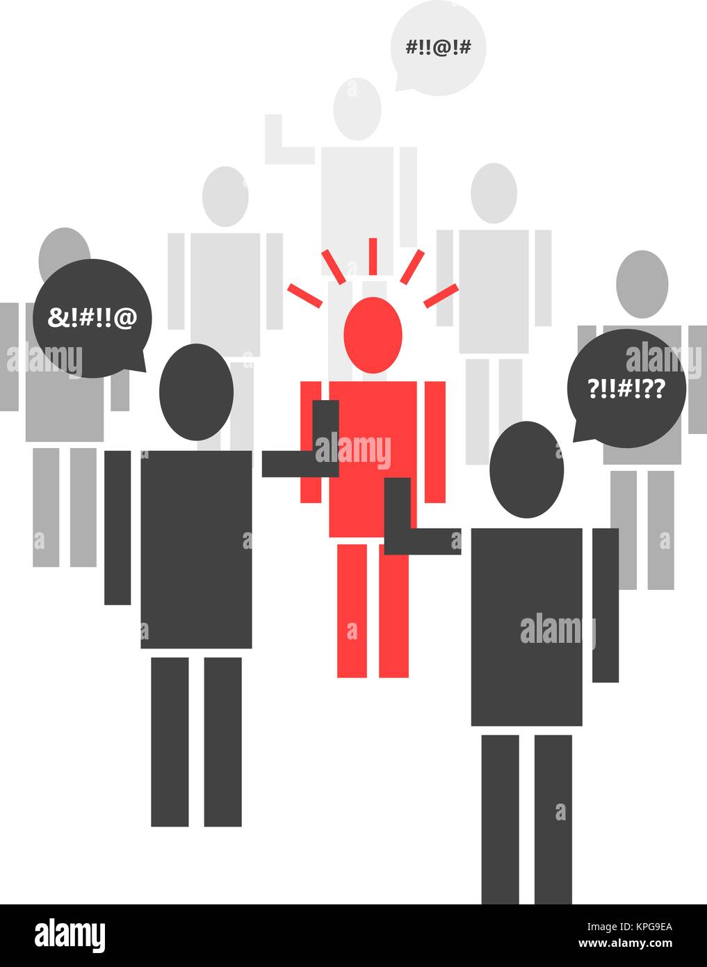 Stick figure man problem Cut Out Stock Images & Pictures - Alamy