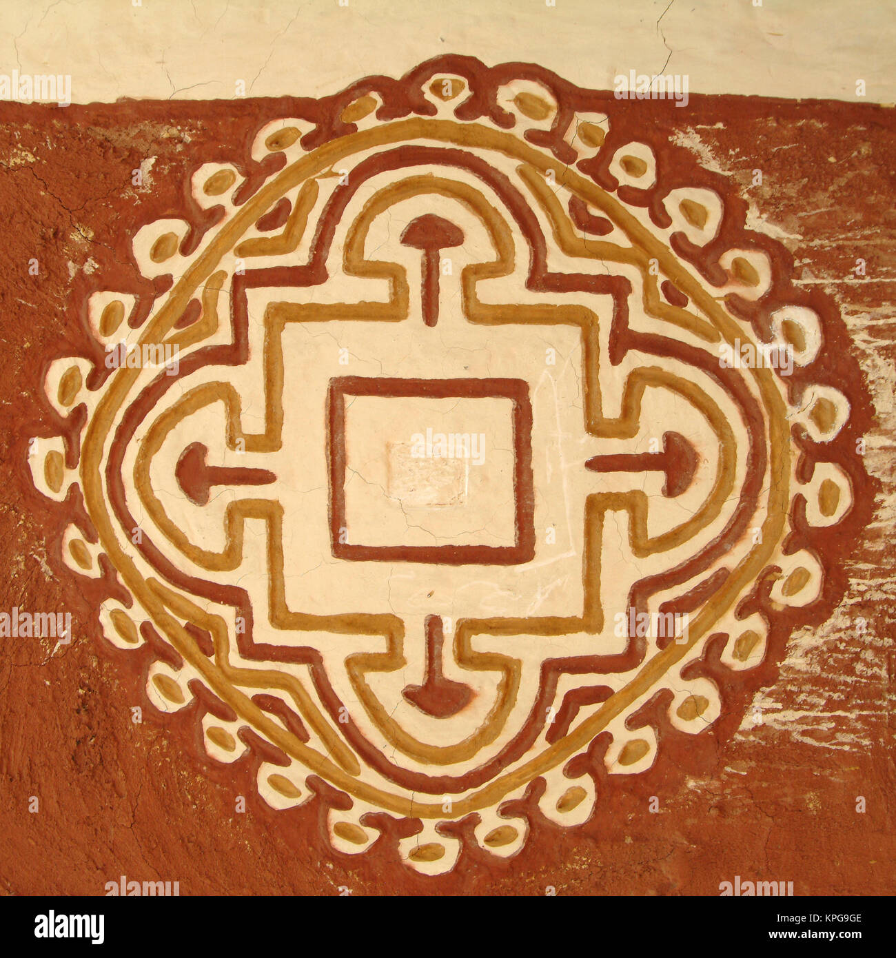Mauritania, Pattern in a house of Oualata Stock Photo - Alamy