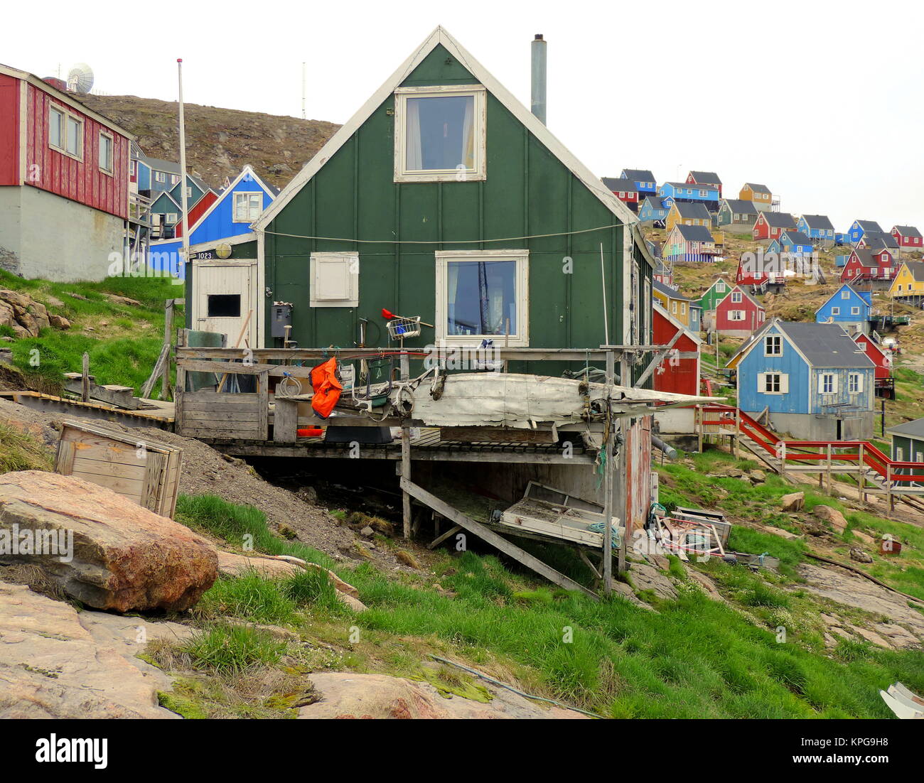 Houses in Greenland Stock Photo - Alamy