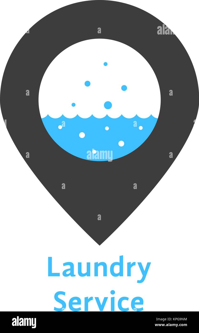 laundry service with simple pin Stock Vector Image & Art - Alamy