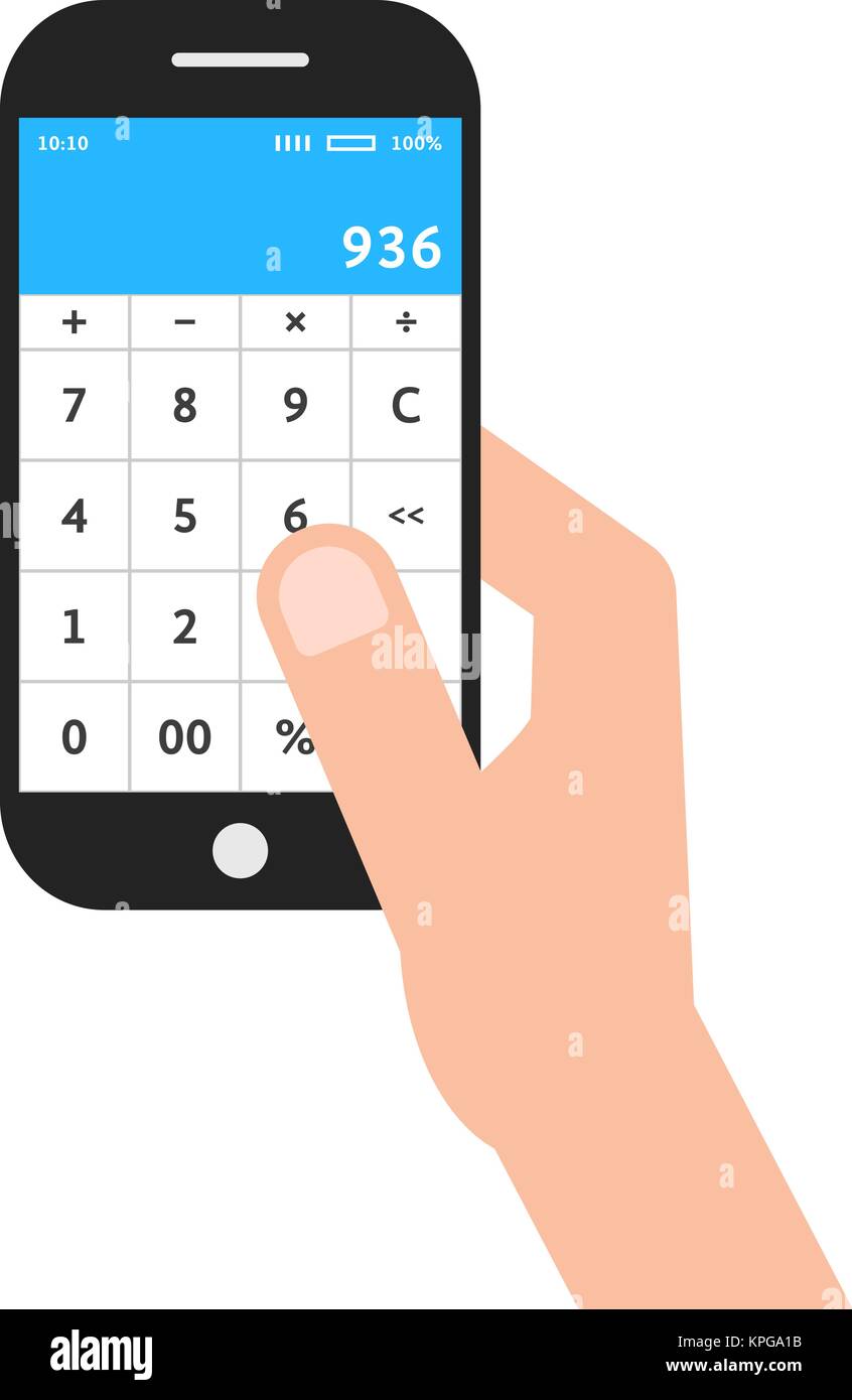 Smart phone calculator Stock Vector Images - Alamy