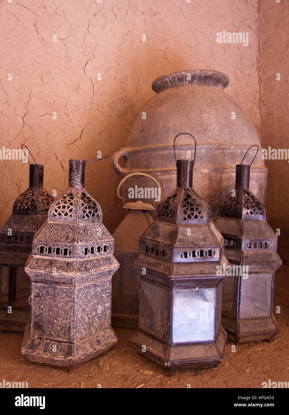 Antique lanterns at Ait Ben Moro, Ouarzazate, Morocco Stock Photo - Alamy