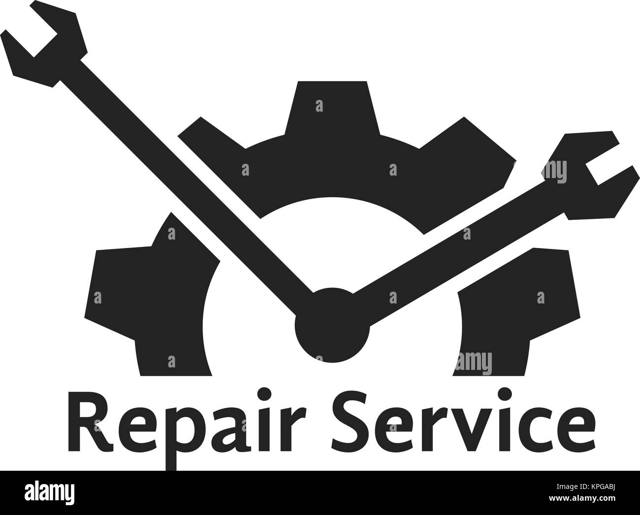 simple repair service logo like clock Stock Vector Image & Art - Alamy