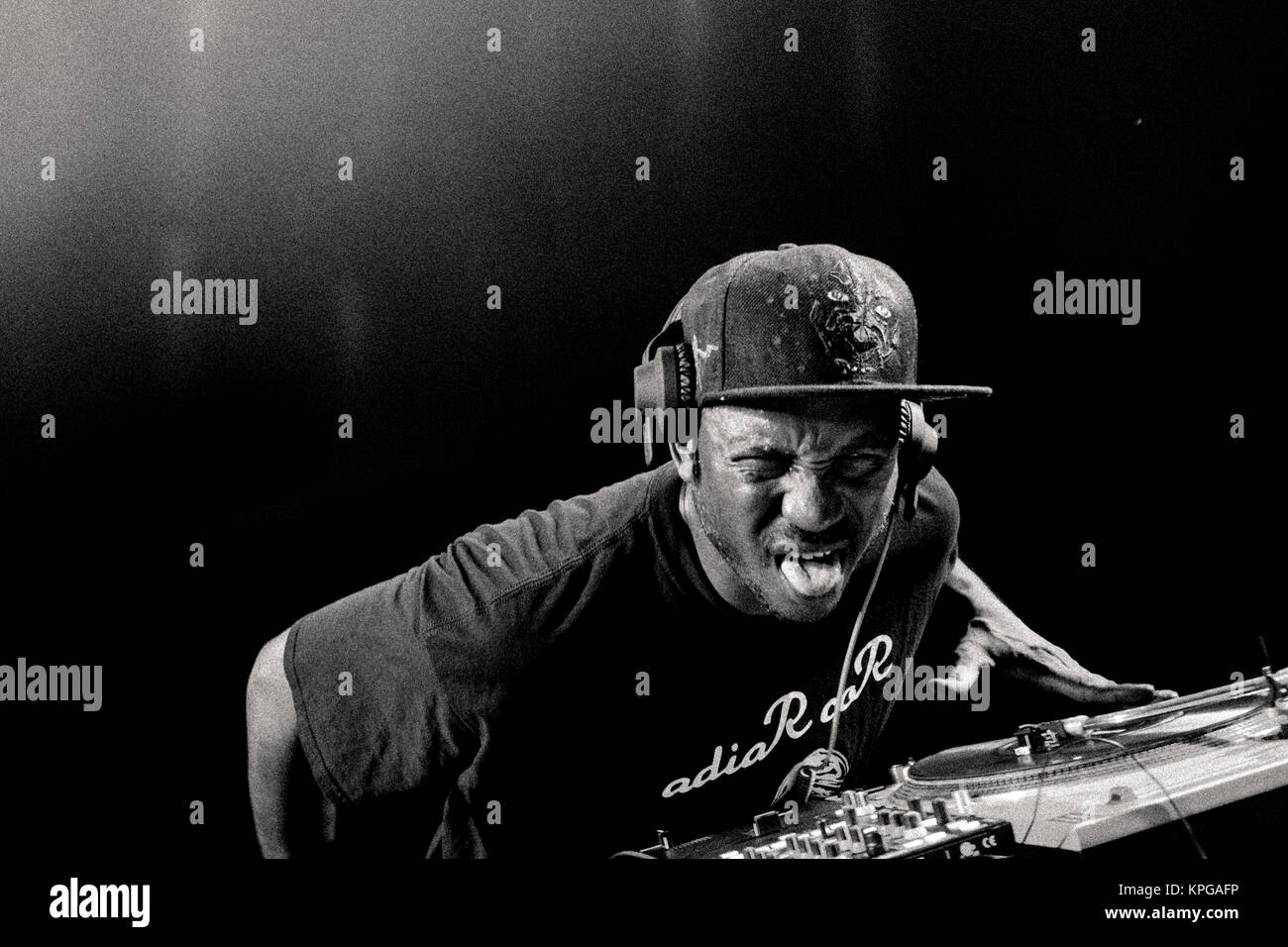 The American record producer, DJ and turntablelist DJ Boogie Blind ...