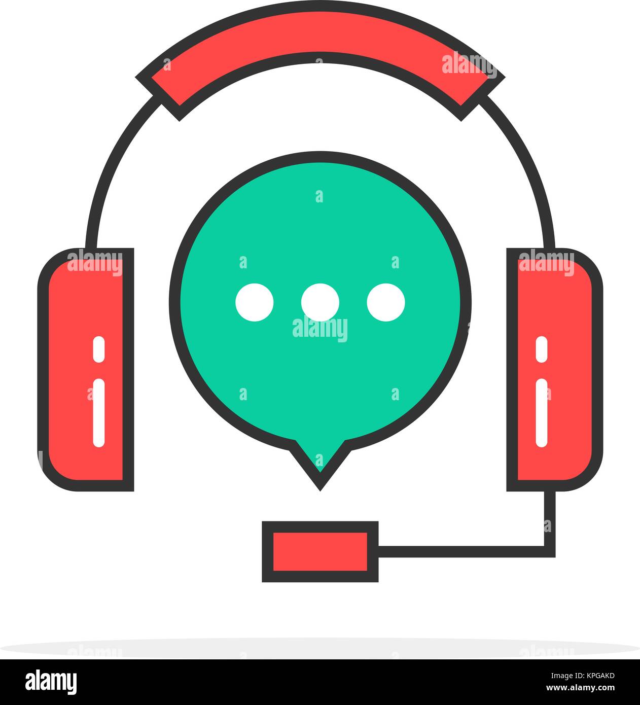 green red outline hotline logo Stock Vector Image & Art - Alamy