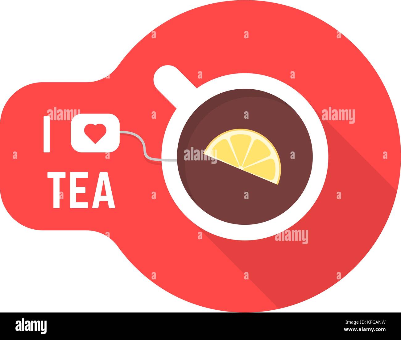 i love tea icon with teacup Stock Vector Image & Art - Alamy