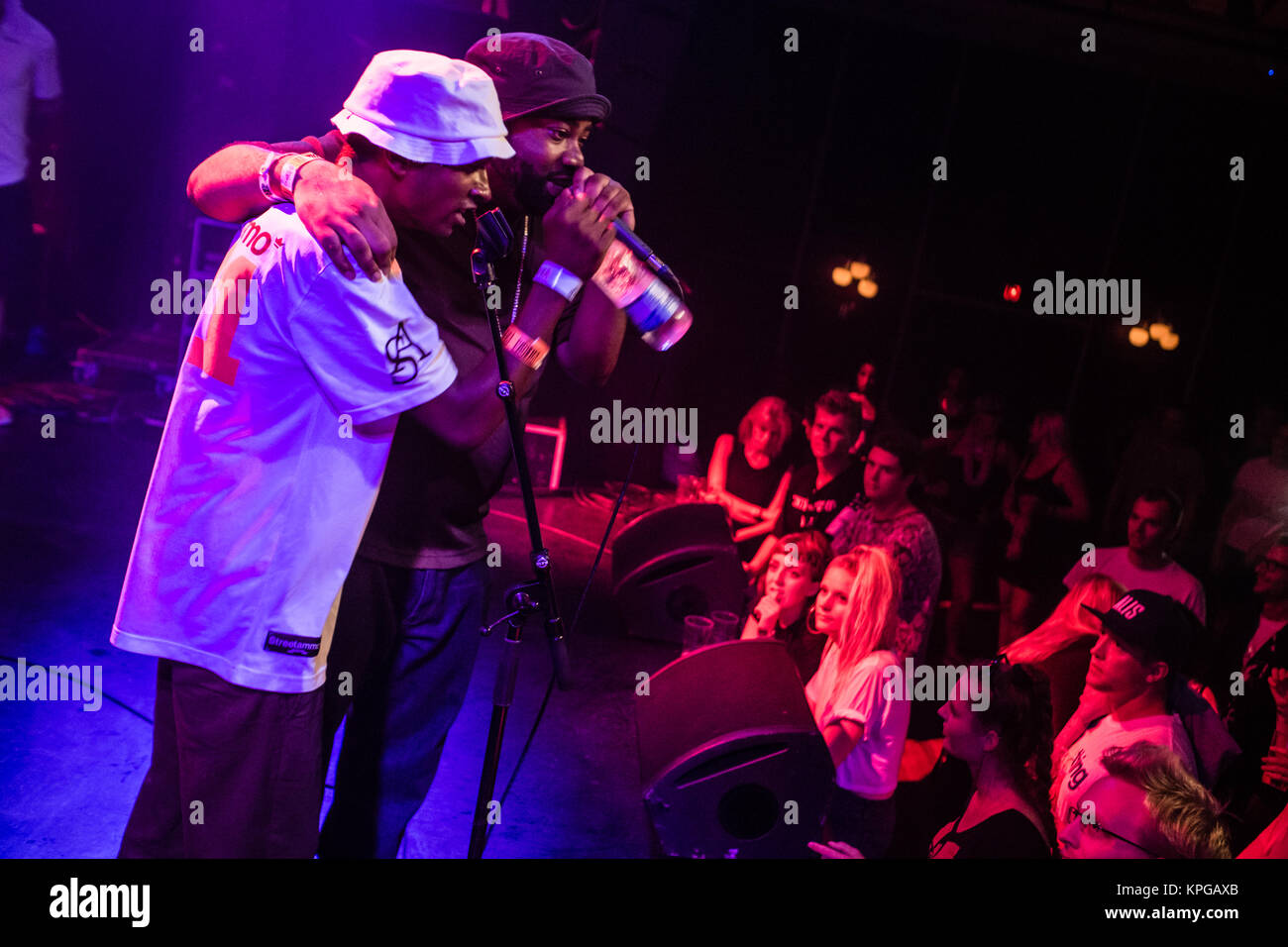 The American rapper and lyricist Lord Finesse (R) performs a live show ...