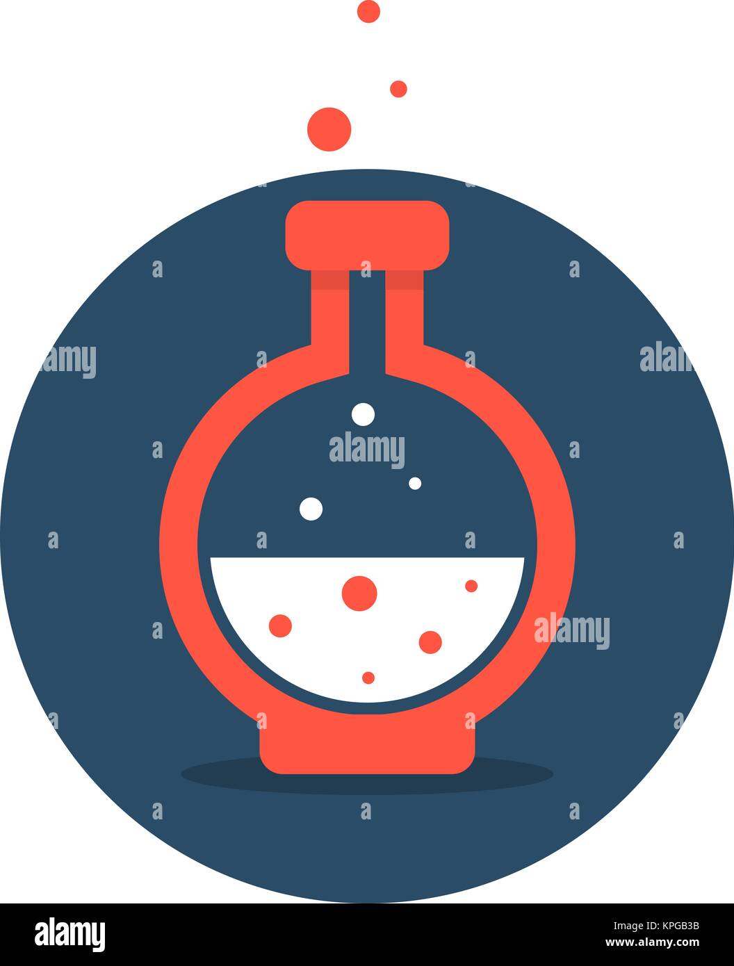 solution icon with red lab bottle Stock Vector Image & Art - Alamy