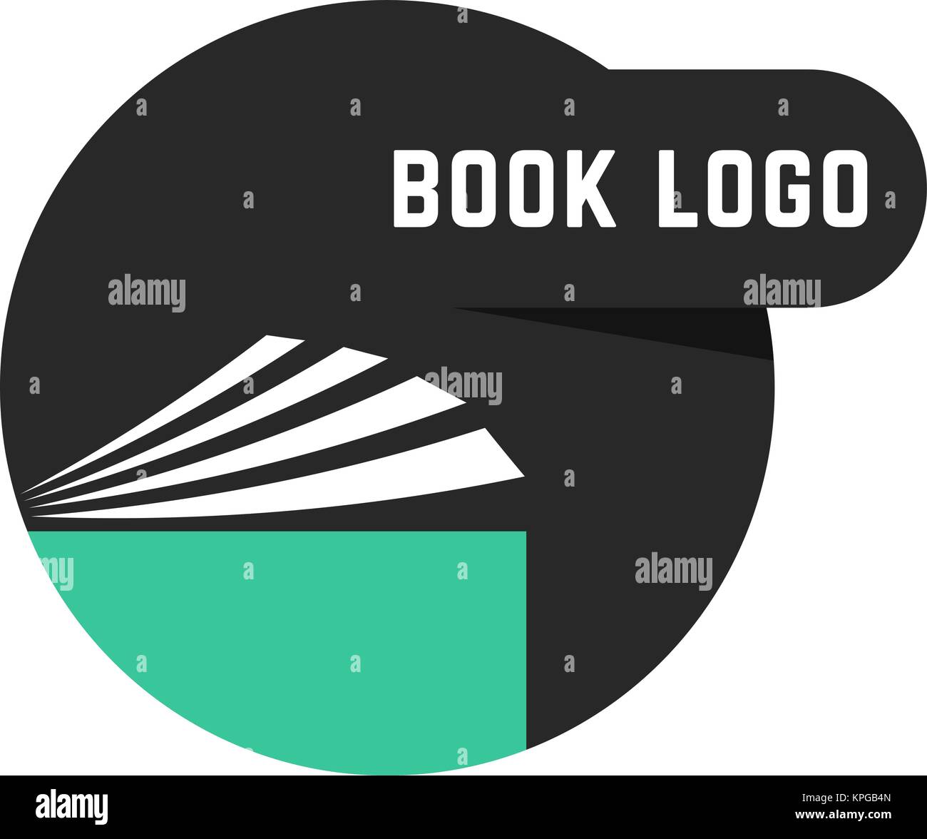 black round book logo Stock Vector Image & Art - Alamy