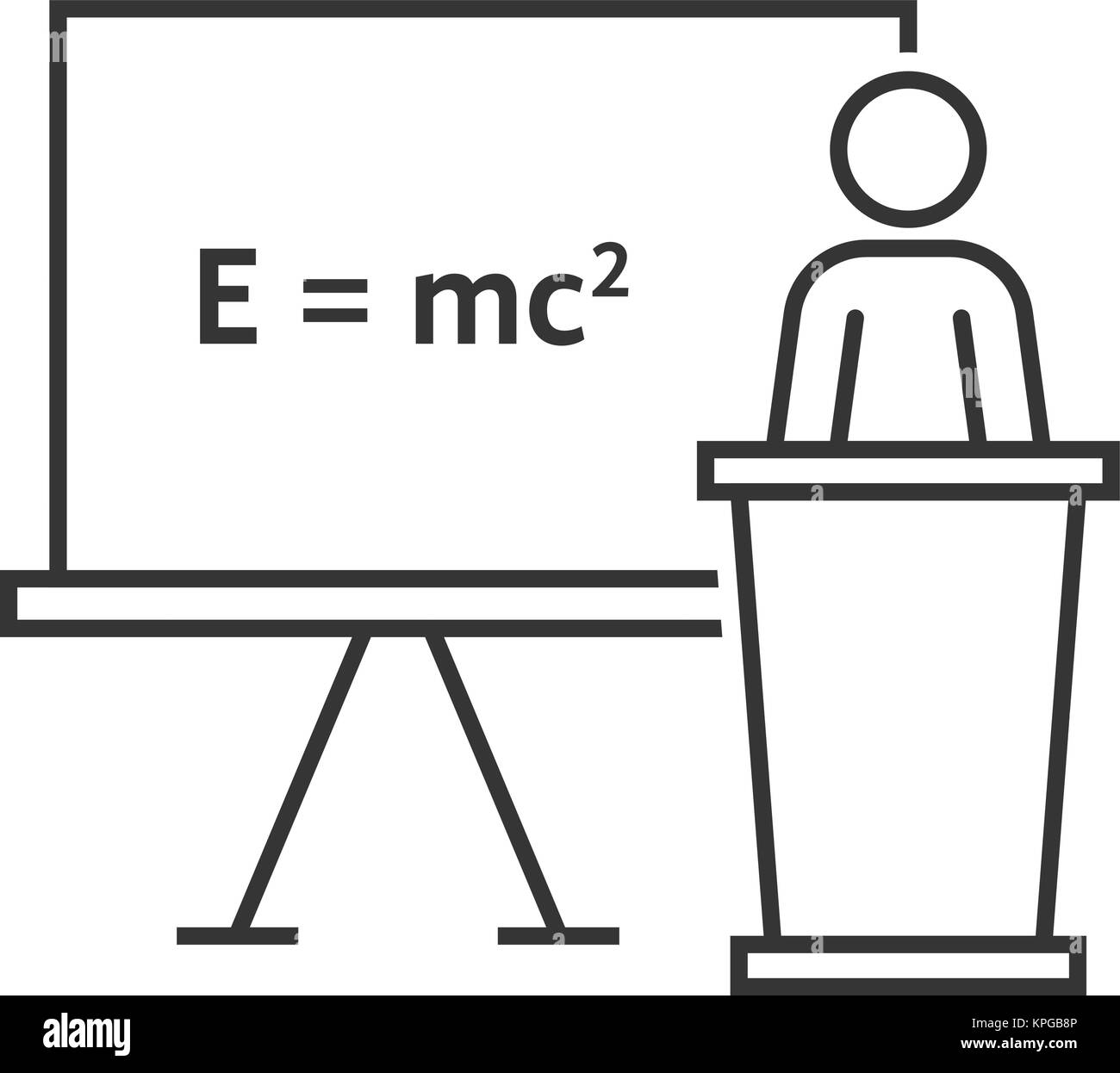 thin line physics teacher Stock Vector Image & Art - Alamy