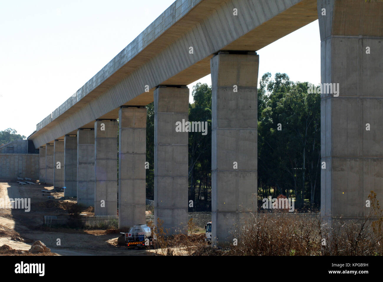 Close-up under view of Gautrain bridge, Gauteng, South Africa Stock ...