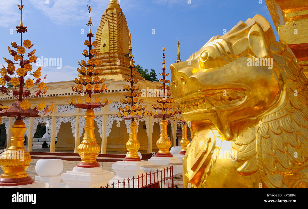 Asia, Myanmar (Burma), Bagan (Pagan). The Shwe Zigon Pagoda complex in ...