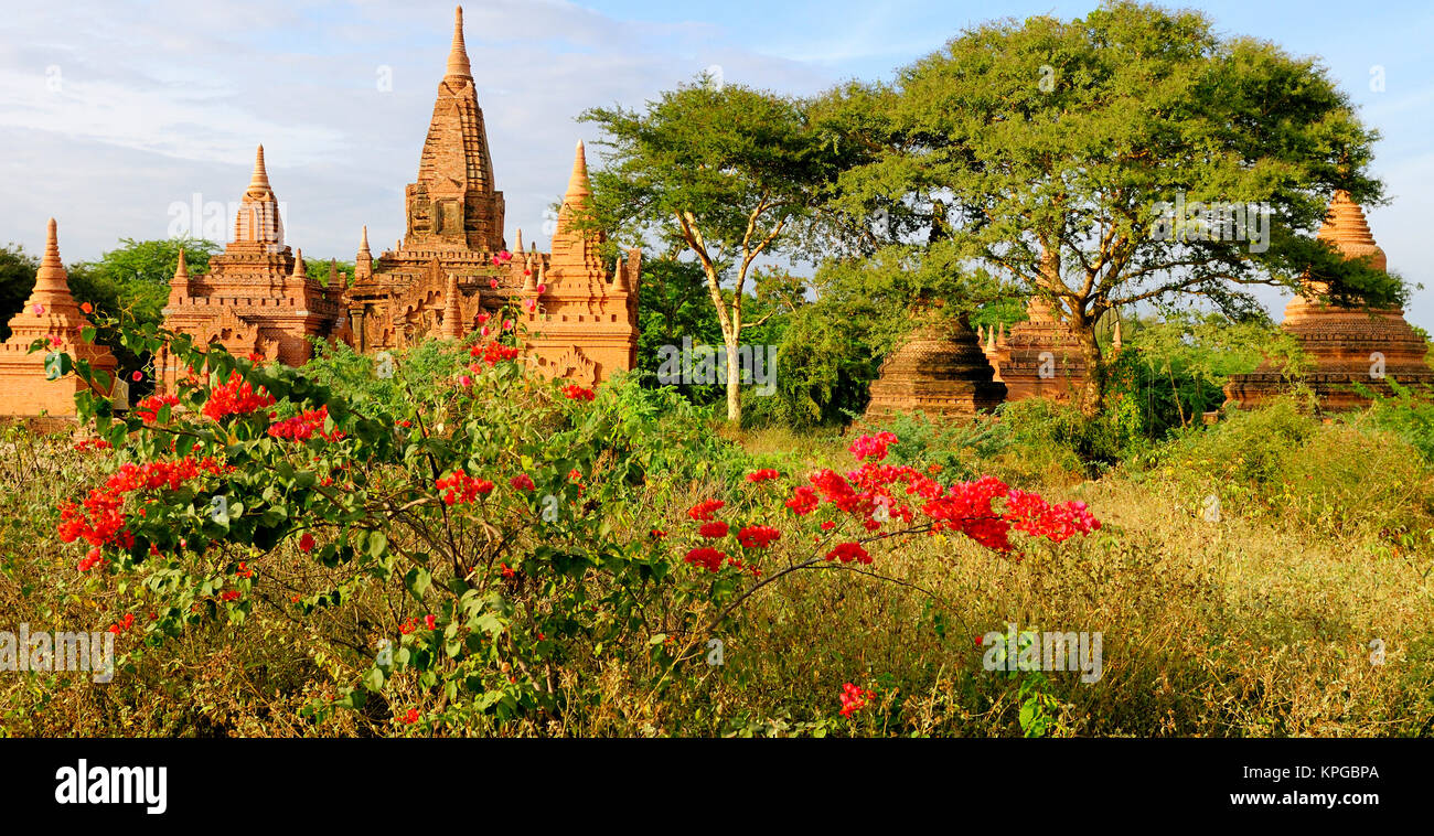 Asia, Myanmar (Burma), Bagan (Pagan). A Bagan temple complex Stock ...