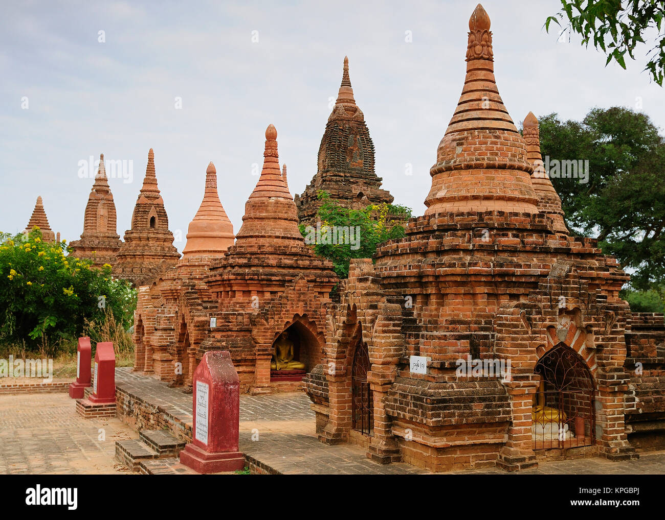 Asia, Myanmar (Burma), Bagan (Pagan). Various Bagan temples Stock Photo ...