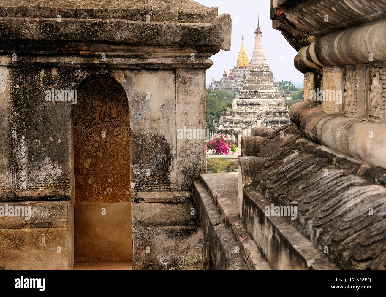 Asia, Myanmar (Burma), Bagan (Pagan). Various temples at Bagan Stock ...