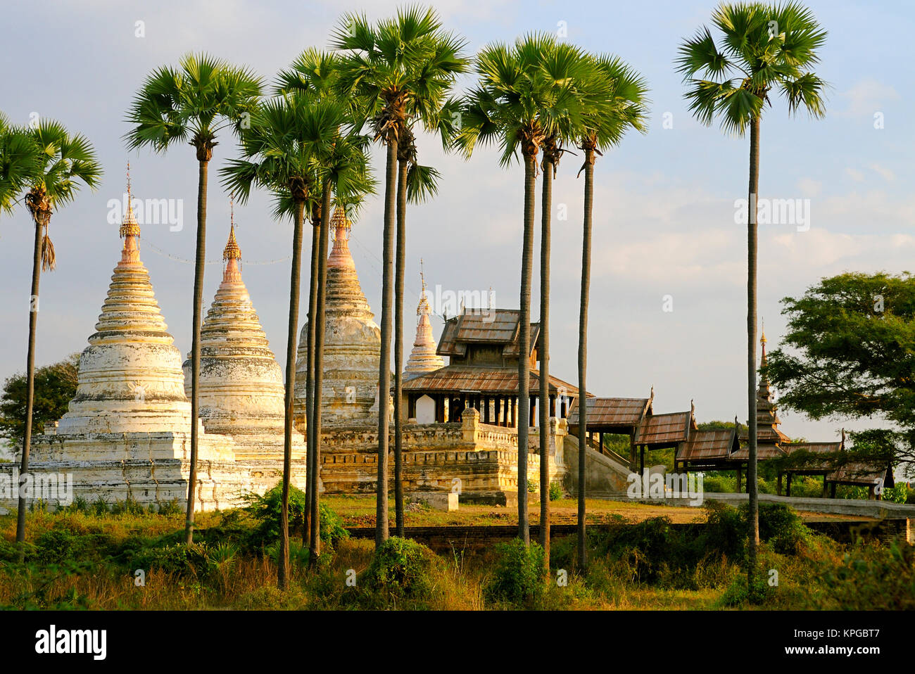 Asia, Myanmar (Burma), Bagan (Pagan). A Bagan temple complex Stock ...