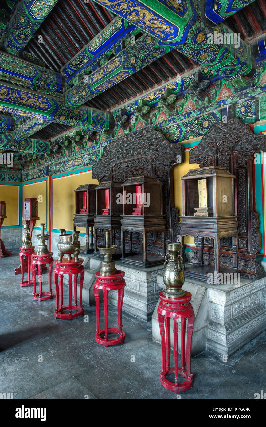 Interior of West Annex Hall, Temple of Heaven, Beijing, China Stock ...