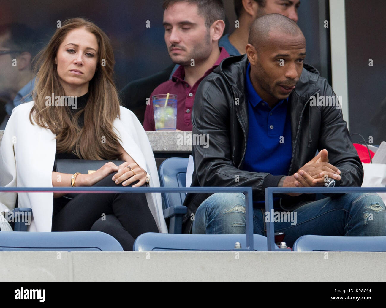 FLUSHING NY- SEPTEMBER 08: Andrea Rajacic, Thierry Henry, at the Mens ...
