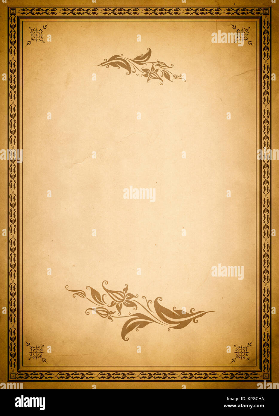 Vintage Paper With Border