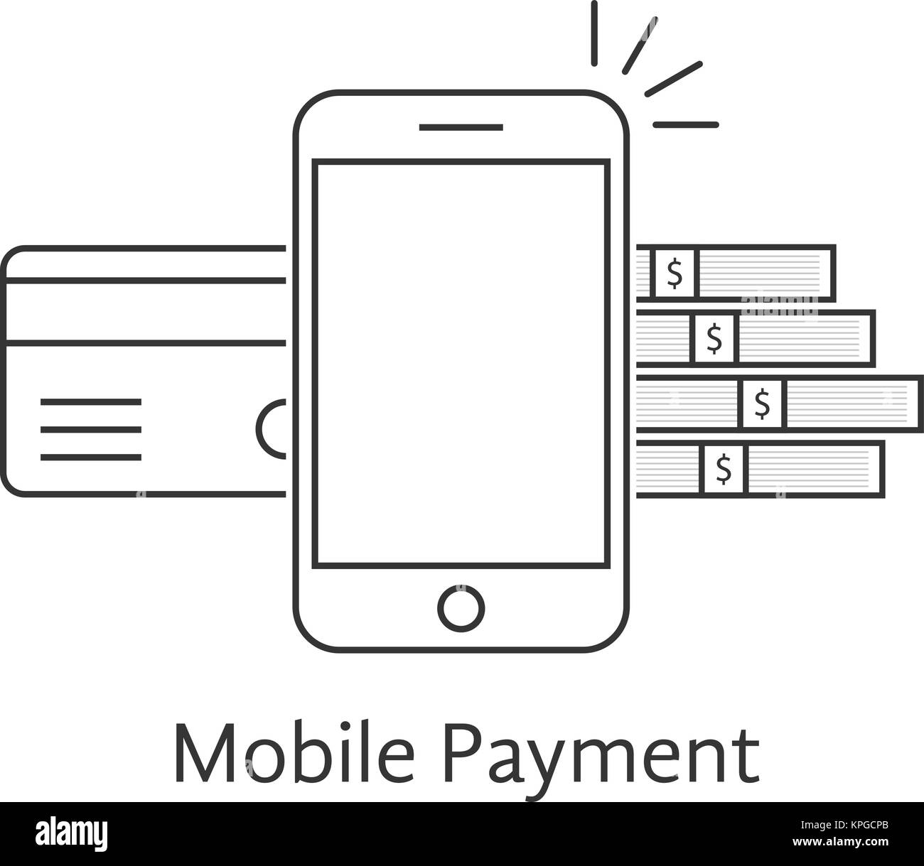 Processing icon black line Stock Vector Images - Alamy