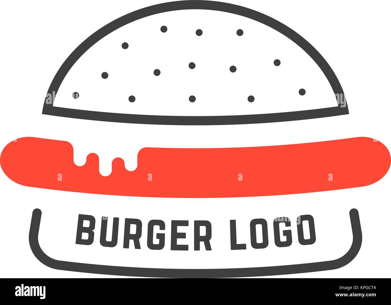 simple linear burger logo Stock Vector Image & Art - Alamy