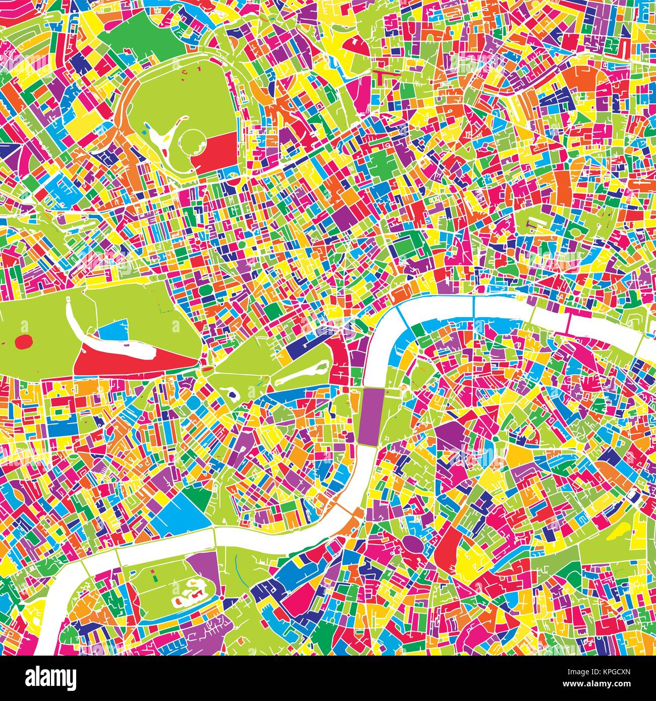 Map of london streets hi-res stock photography and images - Alamy