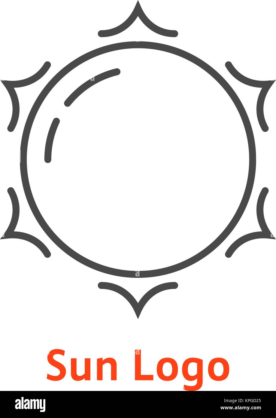 simple thin line sun logo Stock Vector Image & Art - Alamy