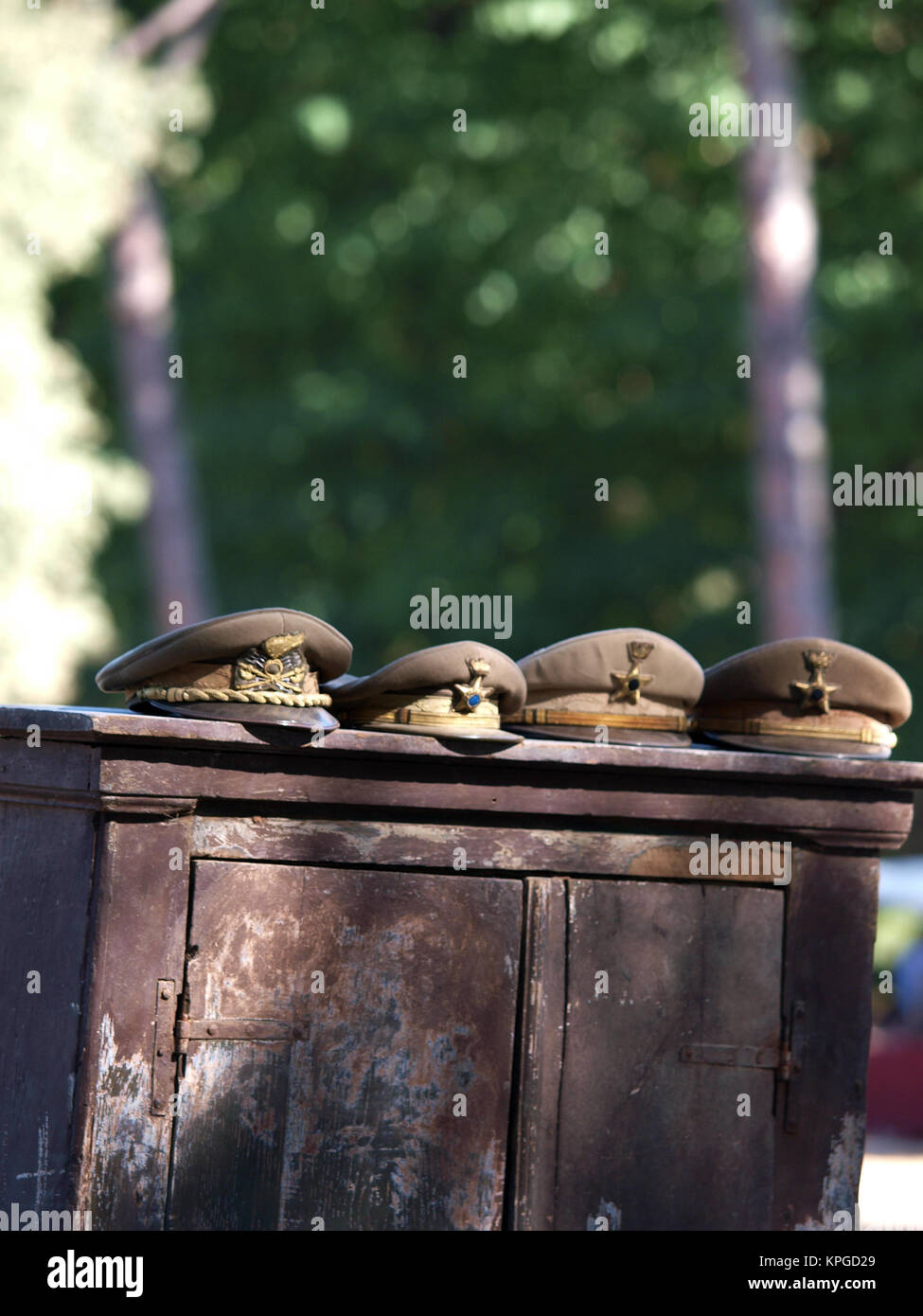 old military hats Stock Photo - Alamy