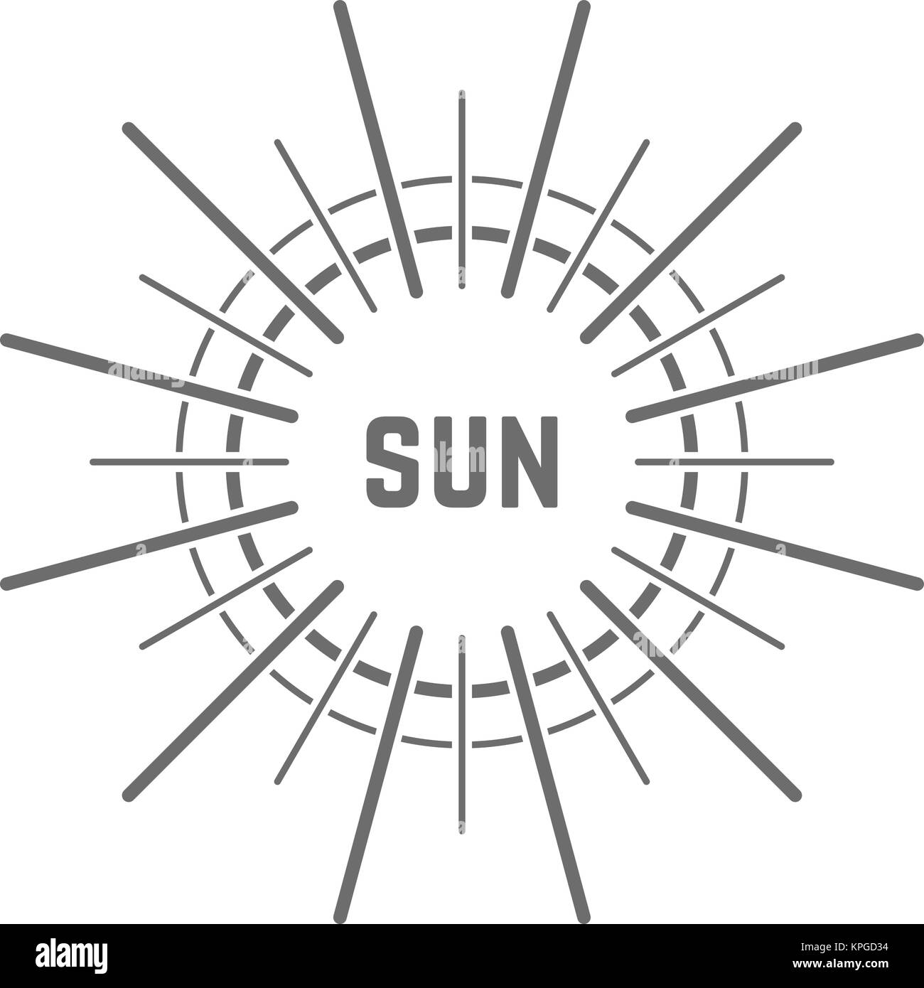 linear simple gray sun logo Stock Vector Image & Art - Alamy