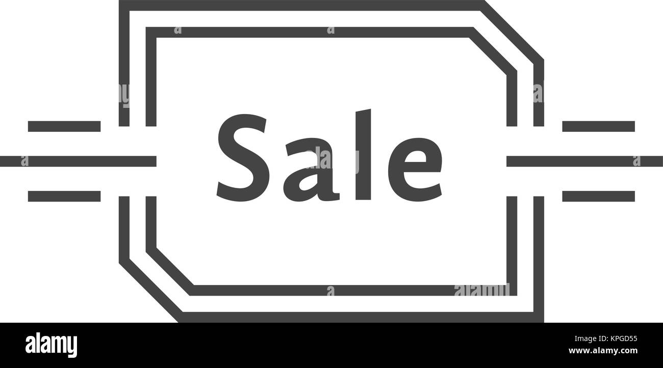 simple thin line sale banner Stock Vector Image & Art - Alamy