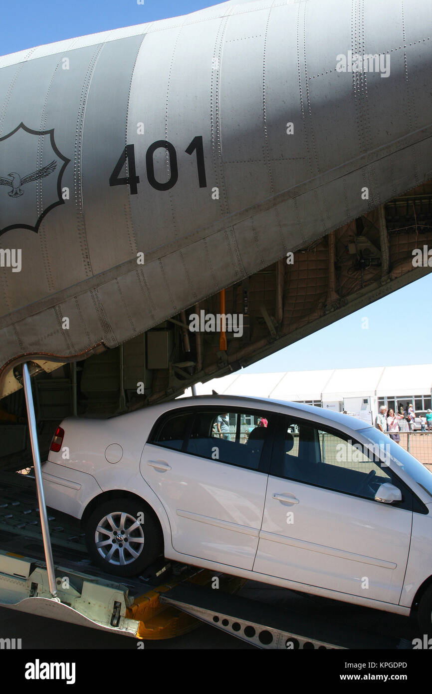 SAAF, loading ramp of Lockheed C-130 Hercules at Africa 2012 Aerospace ...