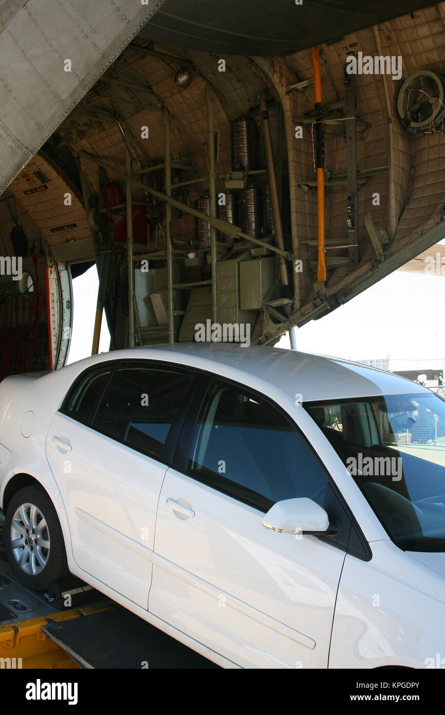 SAAF, loading ramp of Lockheed C-130 Hercules at Africa 2012 Aerospace ...