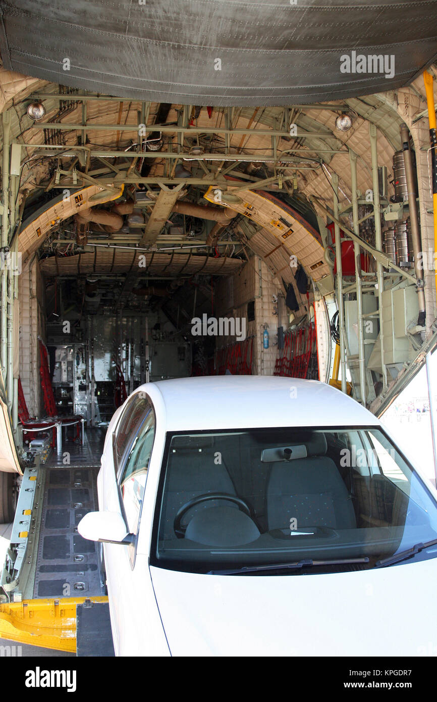 SAAF, loading ramp of Lockheed C-130 Hercules at Africa 2012 Aerospace ...