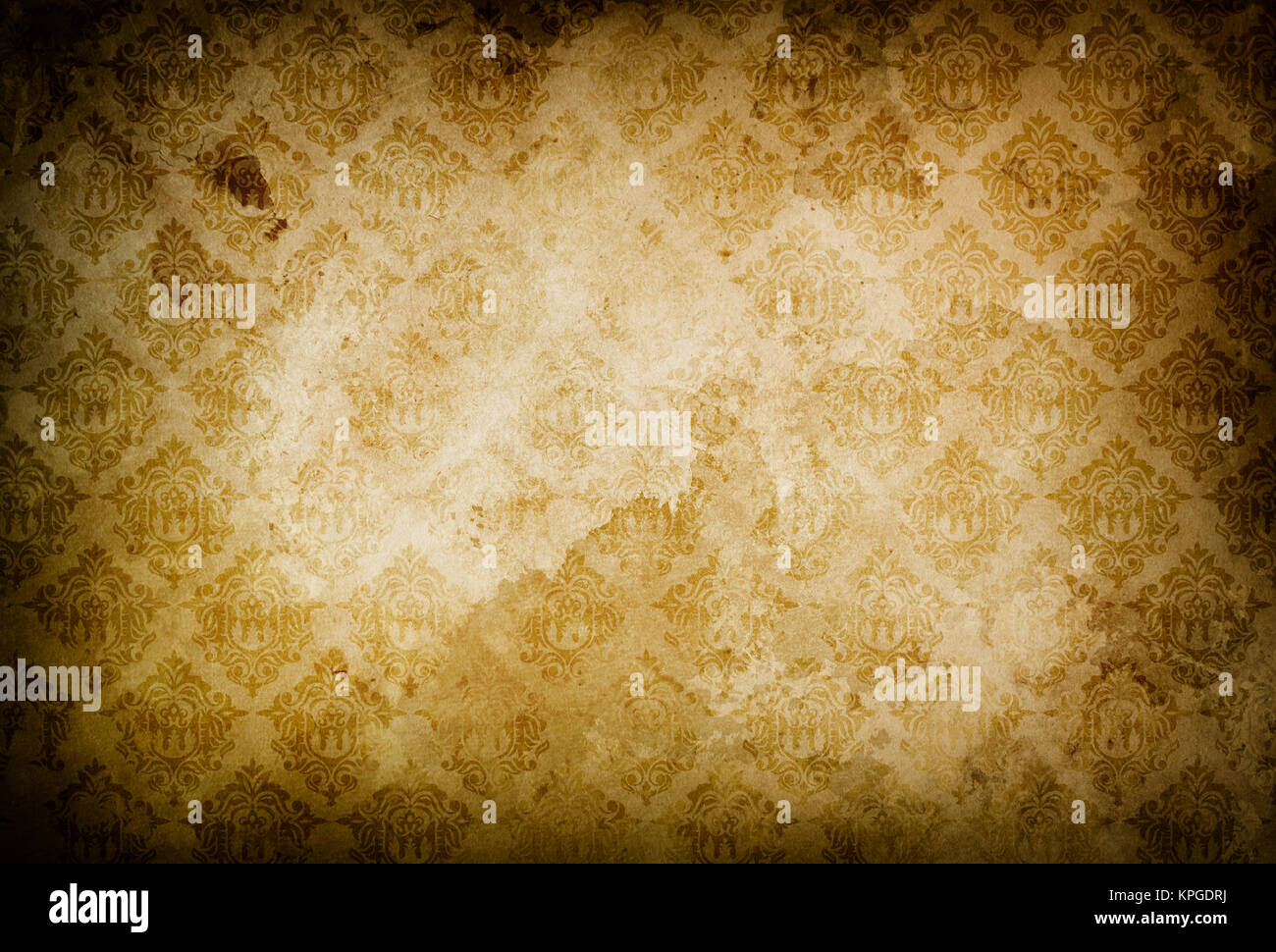 Old grunge paper background with old-fashioned patterns for the design ...
